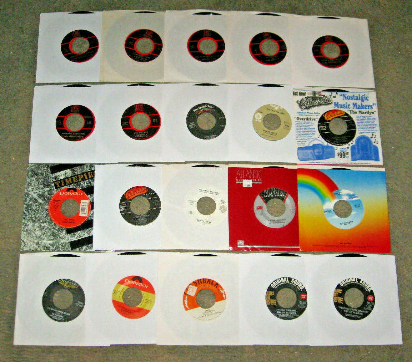 20 R&B SOUL ROCK N ROLL TEEN DOO WOP 45 LOT Skyliners Dells Angels ...