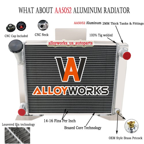 3 Row ALUMINUM Radiator For 1982-1994 87 Ford Ranger V8 Engine ...