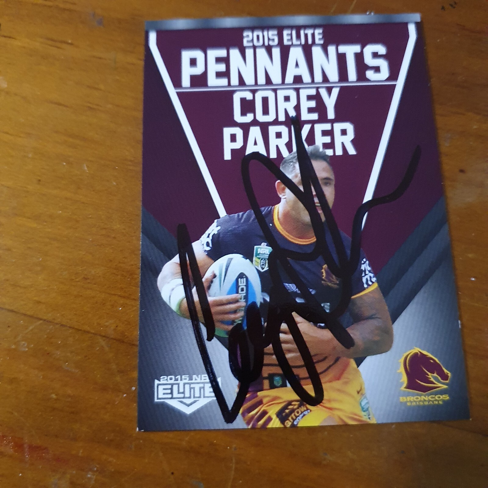 COREY PARKER SIGNED BRONCOS 2015 ELITE PENNANTS CARD | eBay Australia