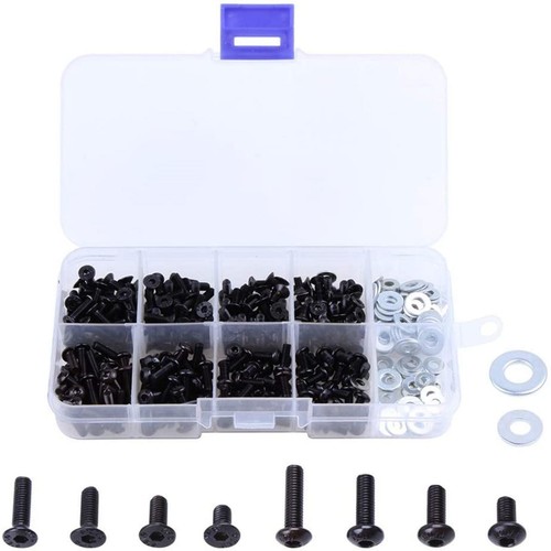 340pcs RC Screw Kit (M3, Hex Flat&Buttom Head)& M3 M4 Bolts For HSP RC ...