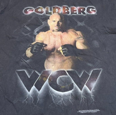 WCW Goldberg Short Sleeve Graphics T-Shirt Youth XL Vintage 1998 Fear ...