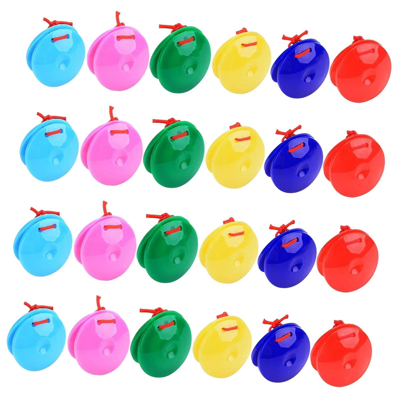 24Pcs Wooden Castanets Musical Percussion Instrument for Kids Children ...