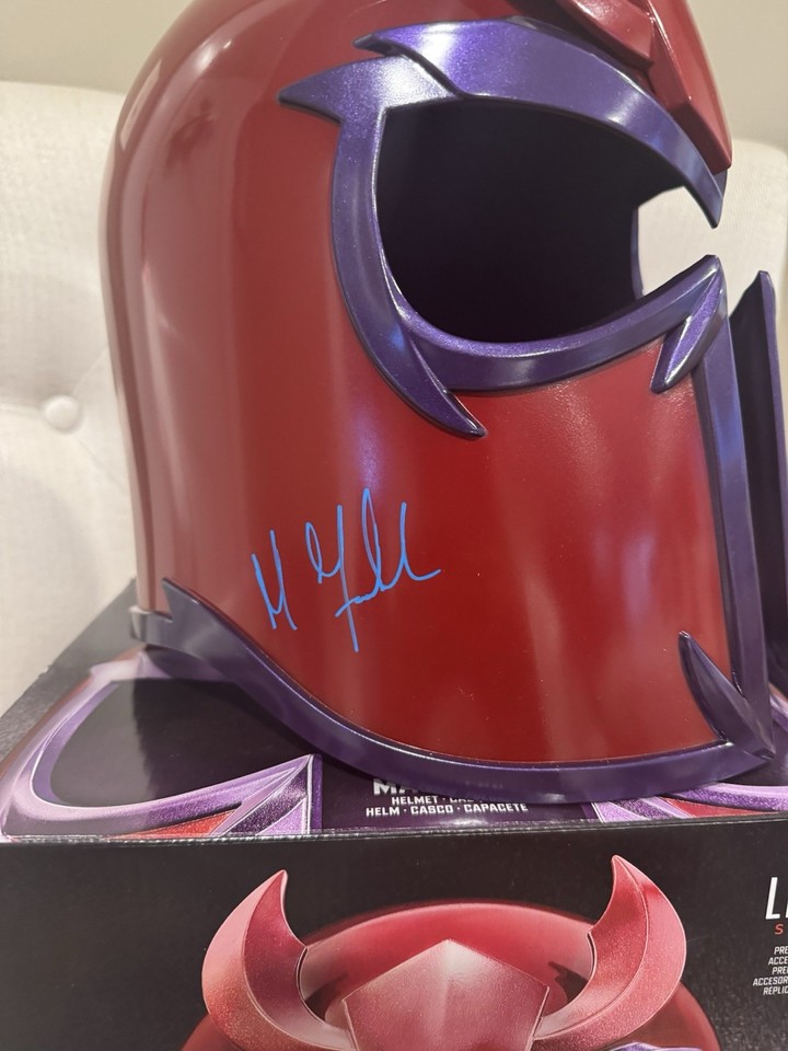MICHAEL FASSBENDER SIGNED MARVEL LEGENDS MAGNETO HELMET X-MEN 97 ...