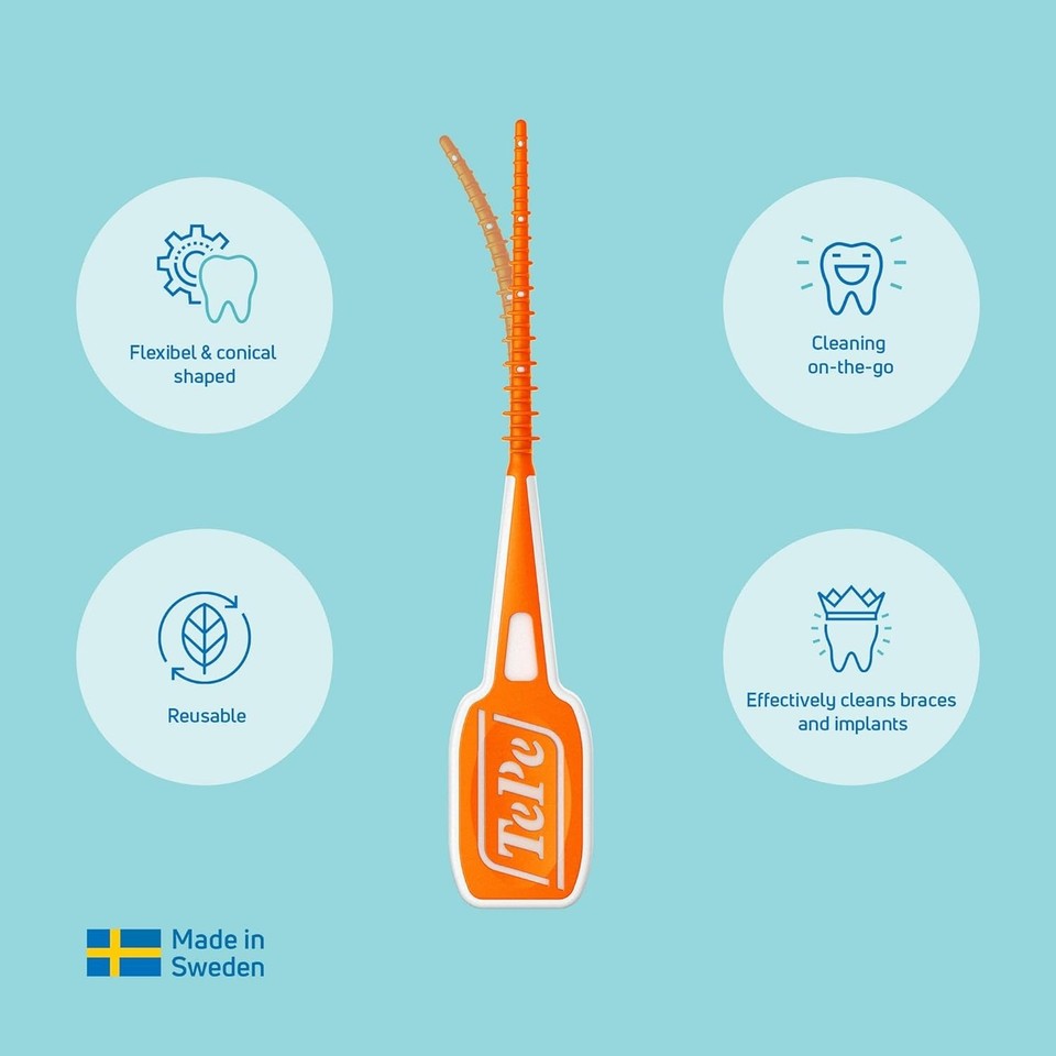 TePe Easy Pick Interdental Brush, Orange, Size: XS/S , Pack of 1 x 36 ...