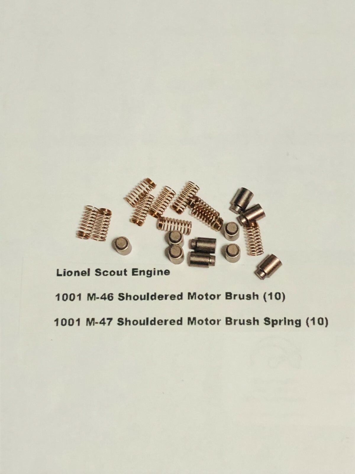 10 Lionel Scout Motor Brushes & Motor Springs Part #1001 m-46 & #1001 m ...