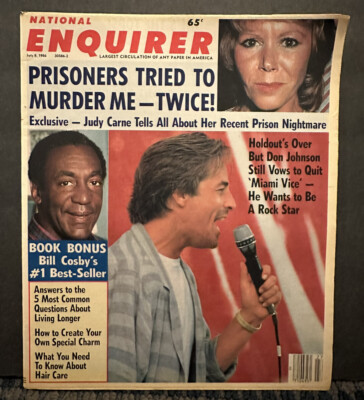 1986 July 8th National Enquirer, Newspaper, Magazine, Don Johnson, B ...