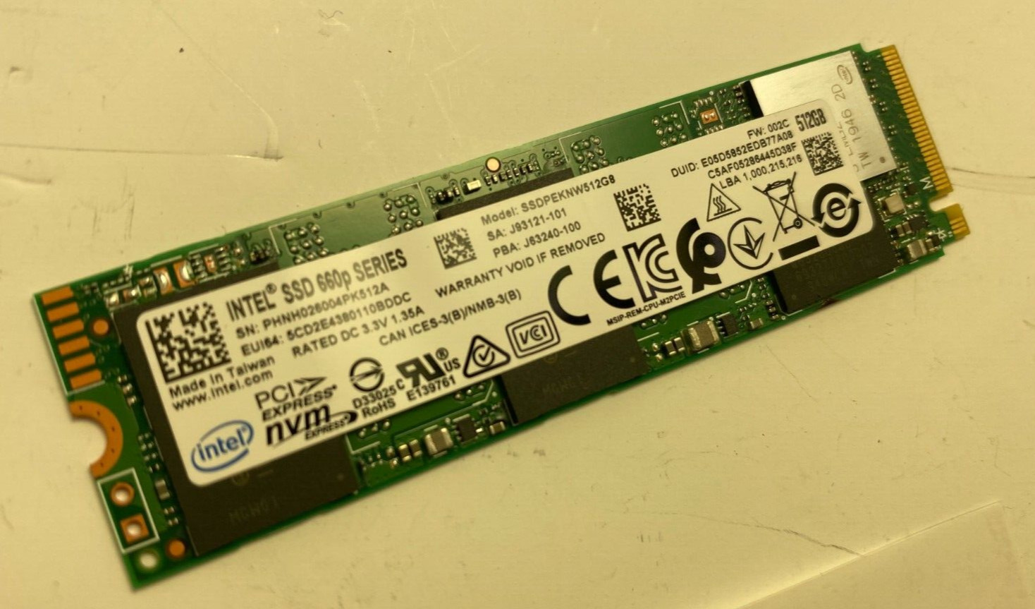 Intel SSD 660p Series SSDPEKNW512G 512GB | Grelly USA