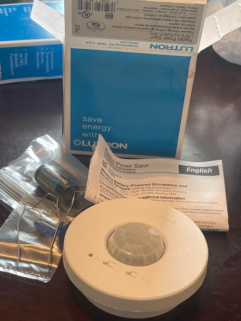 LUTRON LRF2-OCR2B-P-WH 120V Wireless Ceiling Sensor - White for sale ...