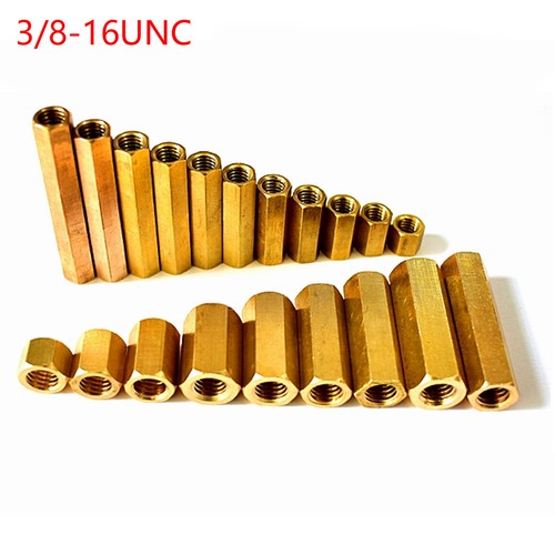 Brass Female-Female 3/8-16UNC Spacer Thread Pillar Hexagon PCB Studs ...
