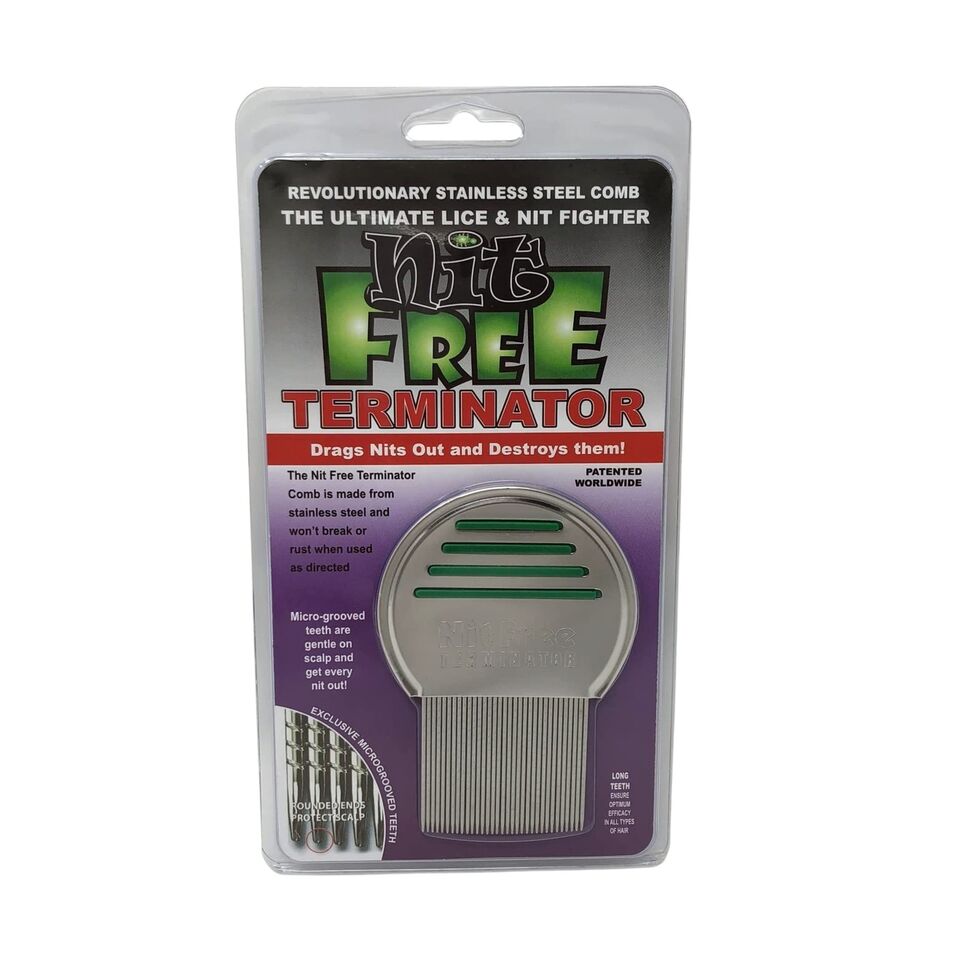 Terminator Lice Comb, Professional Stainless Steel Comb for Head Lice ...