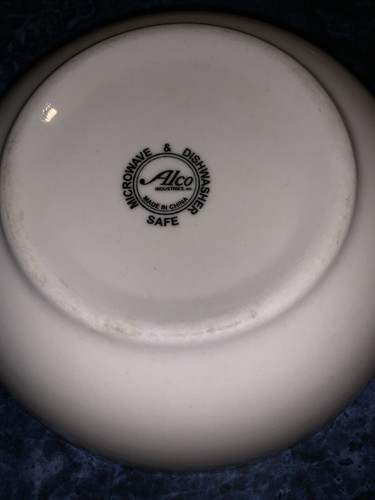 Alco Industries AD129 Blue Green Band Rings Stoneware Cereal Soup Bowl ...