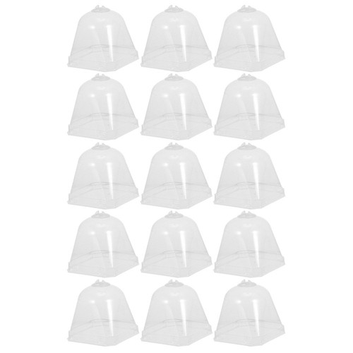 15PCS clear plastic dome Plastic Bell Cloche Garden Cloche Plant Dome ...