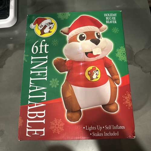 Buc-ee's Christmas 6’ Beaver Santa Inflatable Holiday Blow up Bucees ...