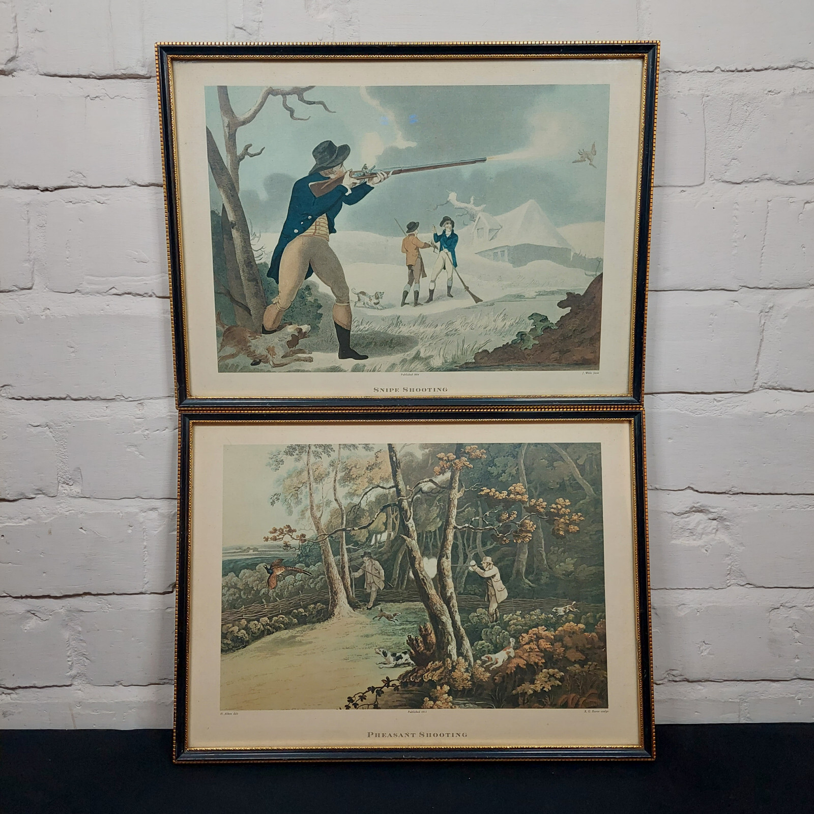 Snipe & Pheasant Shooting - J. Wells Fecit/H. Alken/R.G. Reeves x2 ...