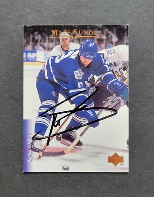 Mats Sundin signed Quebec Nordiques 1995 Upper Deck hockey card | eBay
