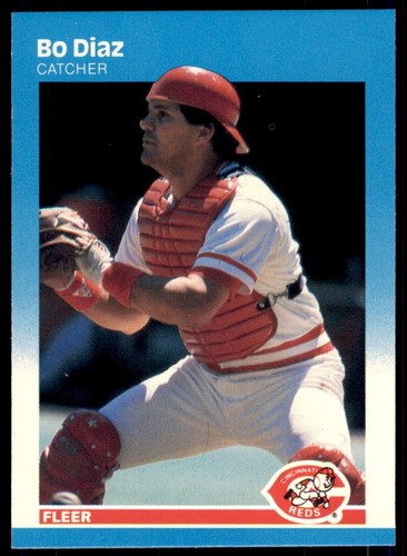 1987 Fleer Glossy Bo Diaz . Cincinnati Reds #200 | eBay