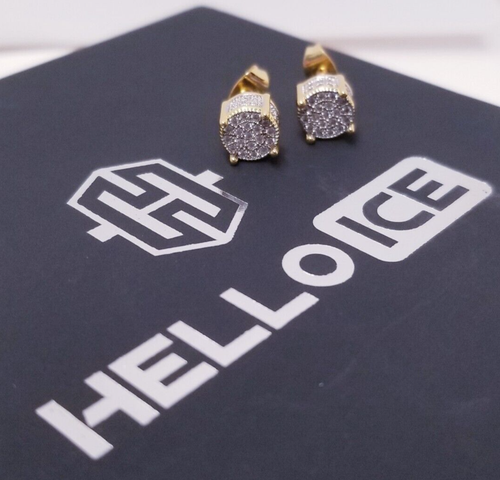 Helloice Iced Round Stone Stud Earring 17 mm | eBay