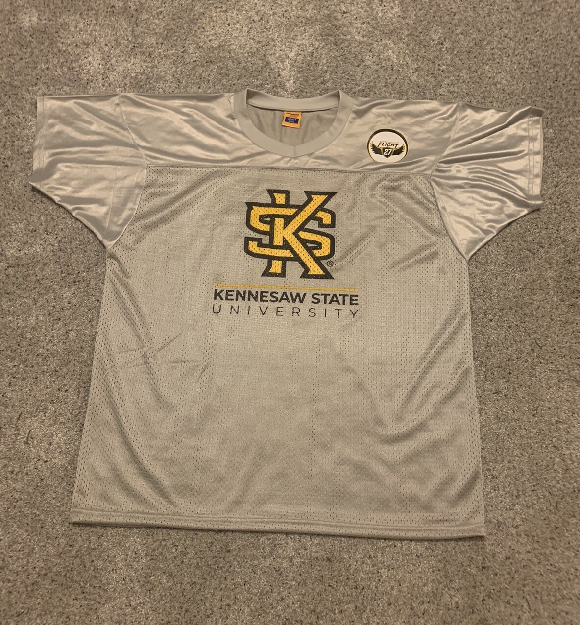 Kennesaw State #27 Football Jersey Adult XL Gray Flight 27 KSU 2023 ...