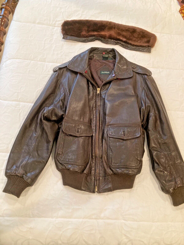 GENUINE LEATHER Vintage Biker Motorcycle Riding Jacket Size XL (44-46 ...