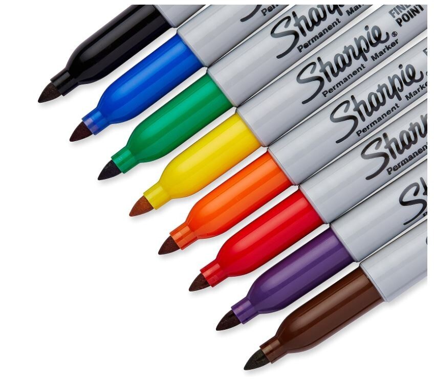 NEW! Sharpies Permanent Markers, 8 Count, Fine Point, Original Assorted ...