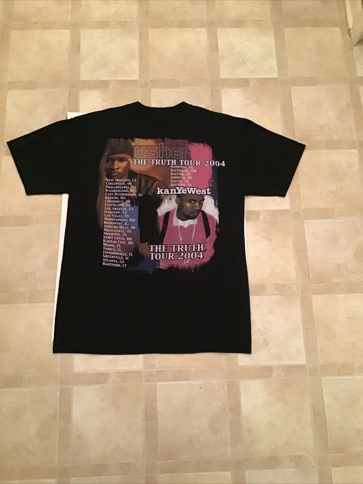 Vintage Y2K Usher Kanye West The Truth Concert Tour Rap T Shirt R&B ...