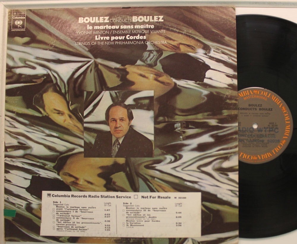 Pierre Boulez Lp Boulez Conducts Boulez On Columbia - Nm (Radio Station ...