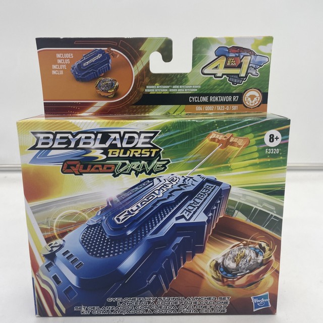 BEYBLADE Burst QuadDrive Cyclone Fury String Launcher Set Battle Game ...