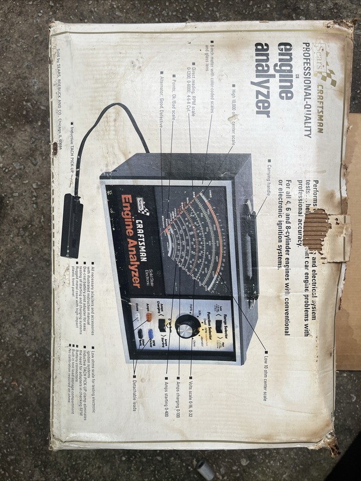 Vintage Sears Craftsman Engine Analyzer 28-21040 in original Box - | eBay