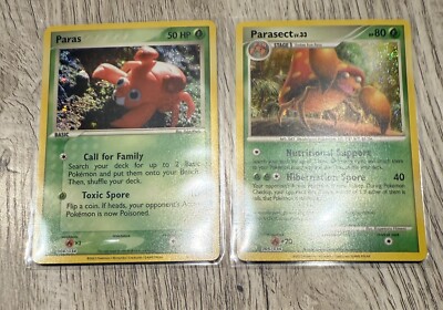 Paras & Parasect set 004 005/032 CLV Pokemon Card, Near Mint Pack Fresh ...