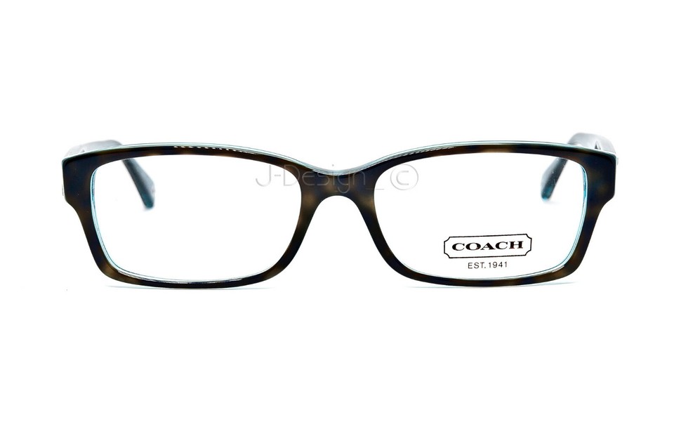 COACH HC6040 (Brooklyn) 5116 (Dark Tortoise/Teal) 52/16/135 Eyeglasses ...
