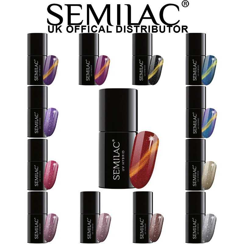 Semilac Nail Gel Polish UV LED - Magnetic Glow Cat Eye UV Gel - Pick ...