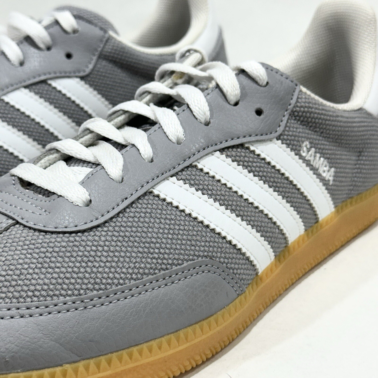 NOS 🔥 Vintage Adidas Originals SAMBA HEMP Gray Sneak… - Gem