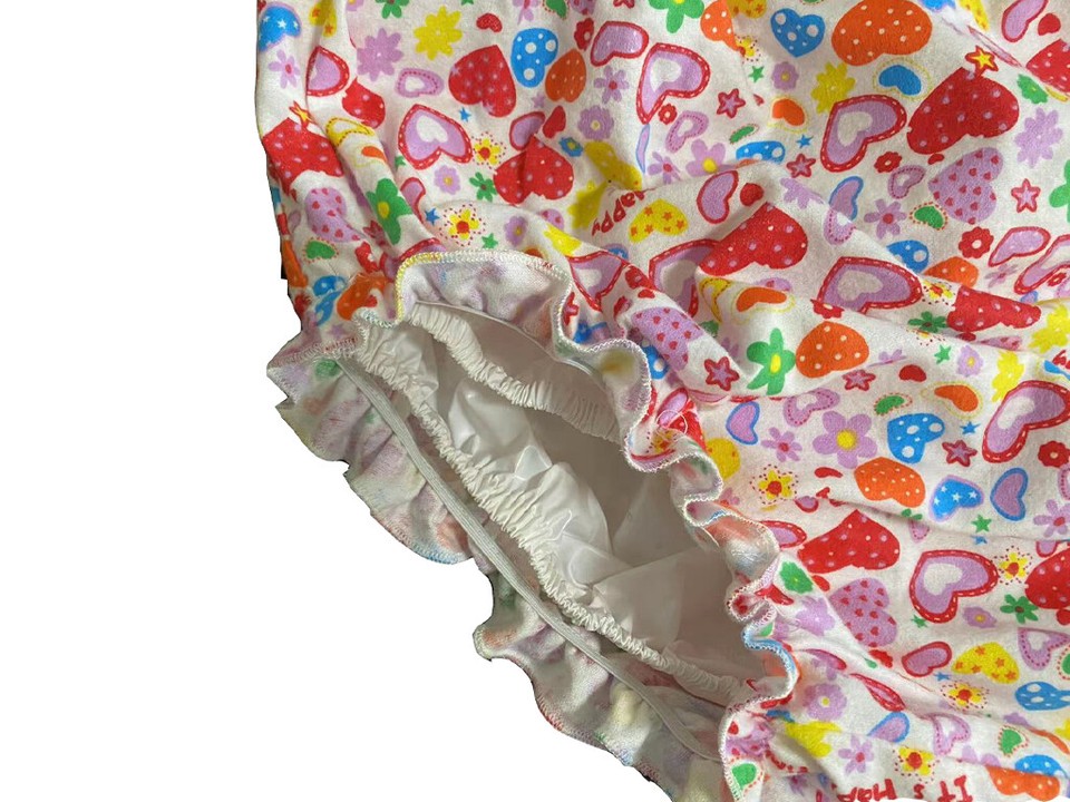Haian ABDL Adult Incontinence Pull-on PVC & Print Cotton Flannel Pants# ...