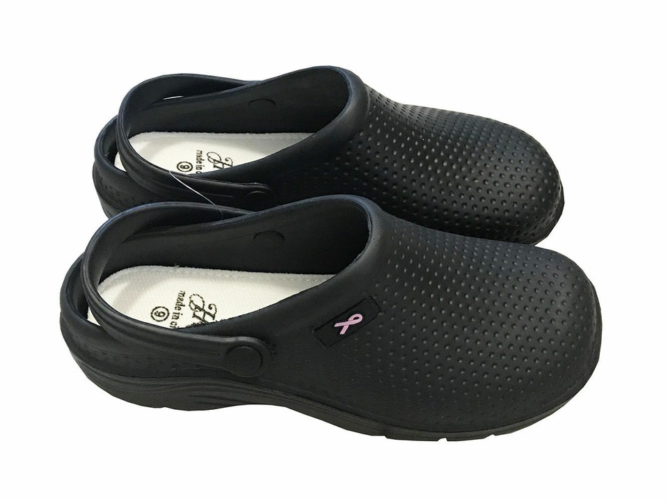 Medical Nursing Womens Ultralite Clogs With Heel Strap Non-Slip Light ...