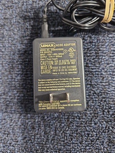 OEM Lemax (SXB0451000G B045PUL) Spooky Town 4.5V 1000mA Adaptor Power ...