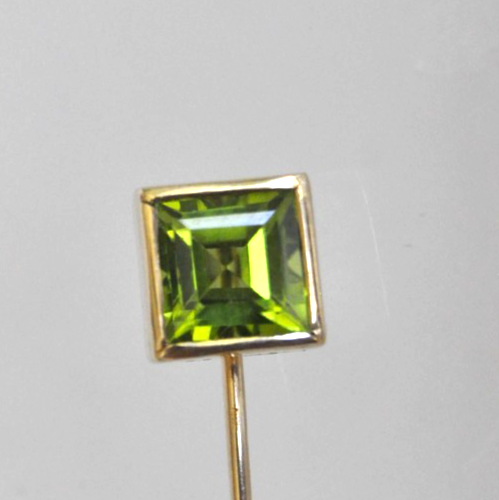 Vtg. 14K peridot hat or stick pin | eBay