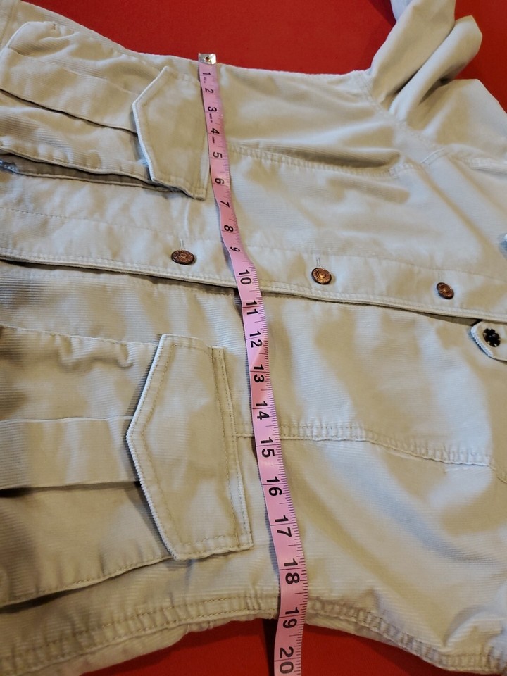 Eddie Bauer Corduroy Light Beige Jacket Coat Pockets Casual Button ...
