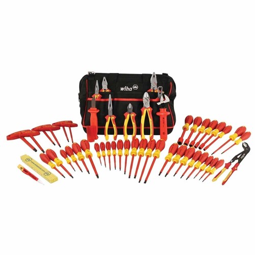 Wiha 32874 50 Piece Master Electrician's Insulated Tool Set In Canvas ...
