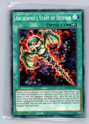 Archfiend's Staff of Despair 2020 YuGiOh 1st Edition Blazing Vortex # ...