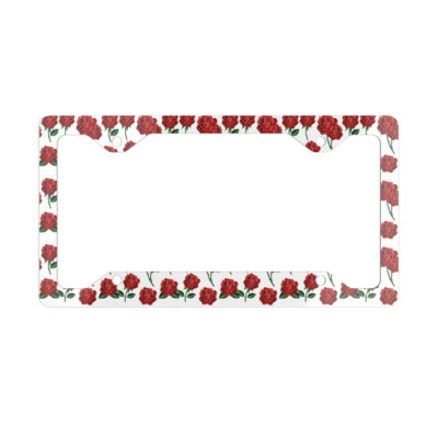 Red Roses License Plate Frame Beautiful Floral License Plate Frame | eBay