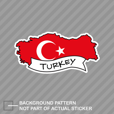 Turkish Shaped Turkey Flag Sticker Decal Vinyl ribbon country pride | eBay