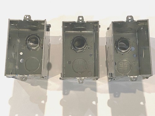 Lot of (3) Steel City #52 3x2 - 1/2d Gangable Switch Box with Cable ...