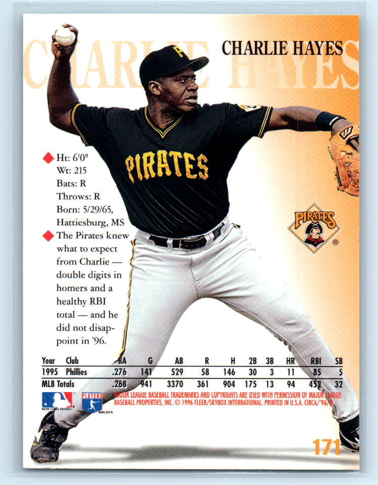 1996 Circa Baseball #171 Charlie Hayes | eBay