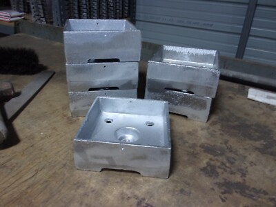 6x6 Heavy Anchored Cast Aluminum post base, pack of 6, MADE IN USA | eBay