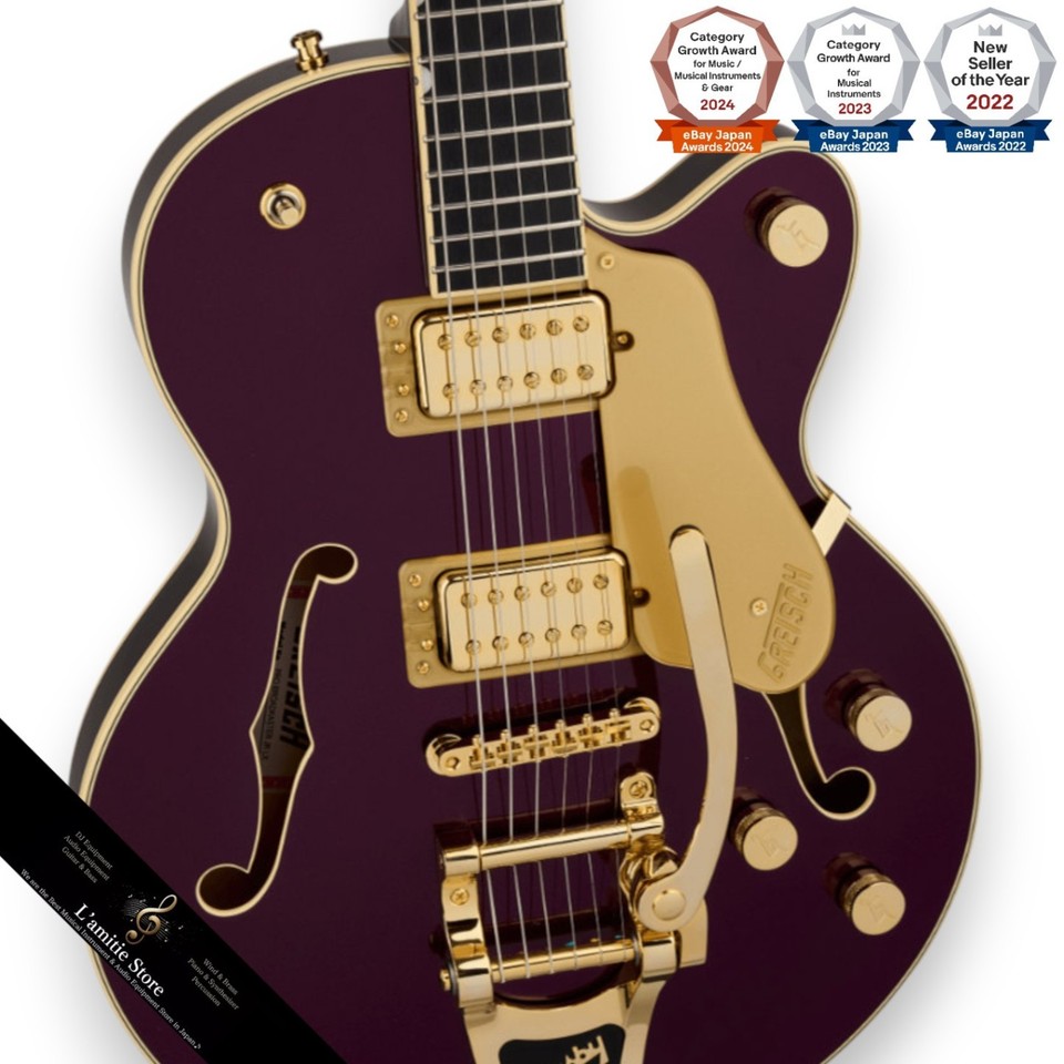 Gretsch Broadkaster Jr LX Center Block Electric Guitar Ebony Gold ...