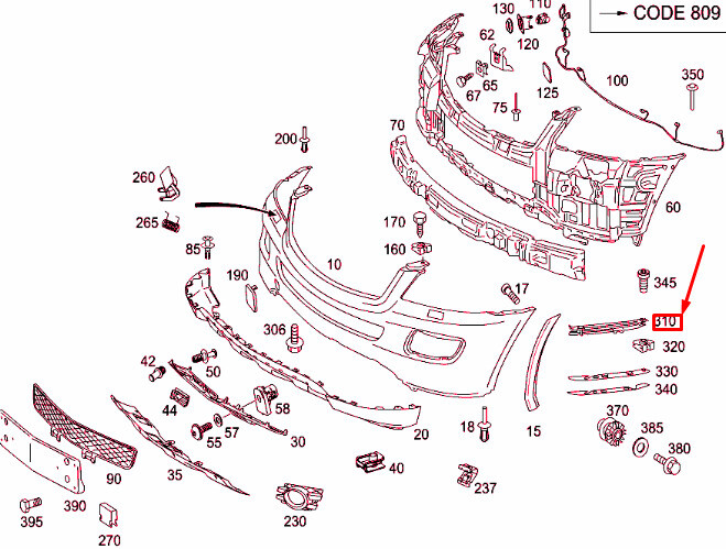 OEM+Mercedes-Benz+Gl-class+X164+Front+Left+Bumper+Bracket+A1648800514 ...