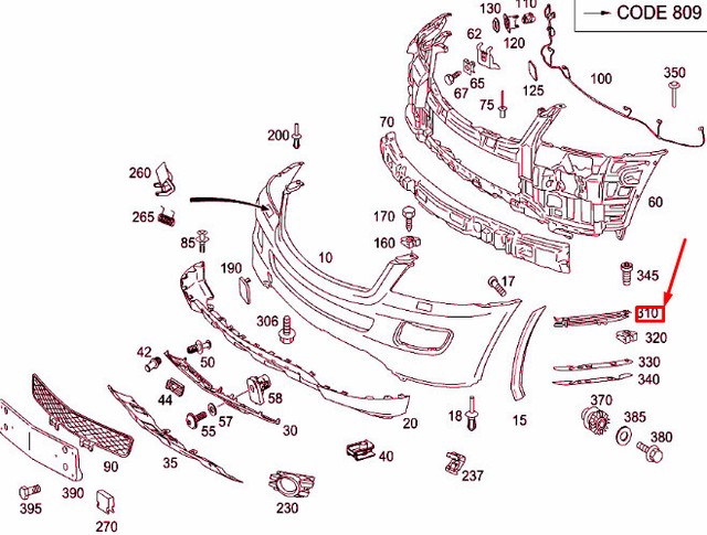 OEM Mercedes-Benz Gl-class X164 Front Left Bumper Bracket A1648800514 ...