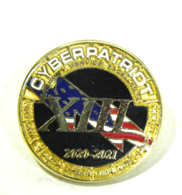 CyberPatriot XIII Pin Enamel National Youth Cyber Defense Education ...