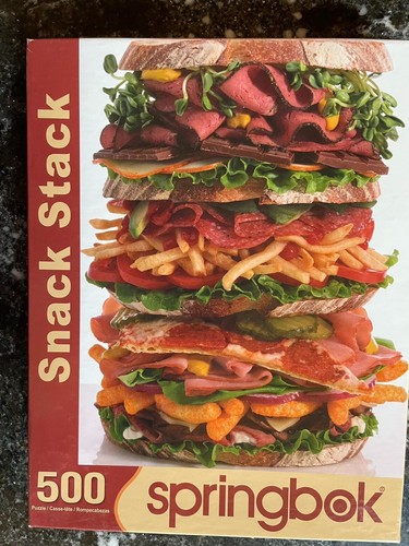 VTG Springbok 500 Piece Puzzle - SNACK STACK sandwich COMPLETE! | eBay