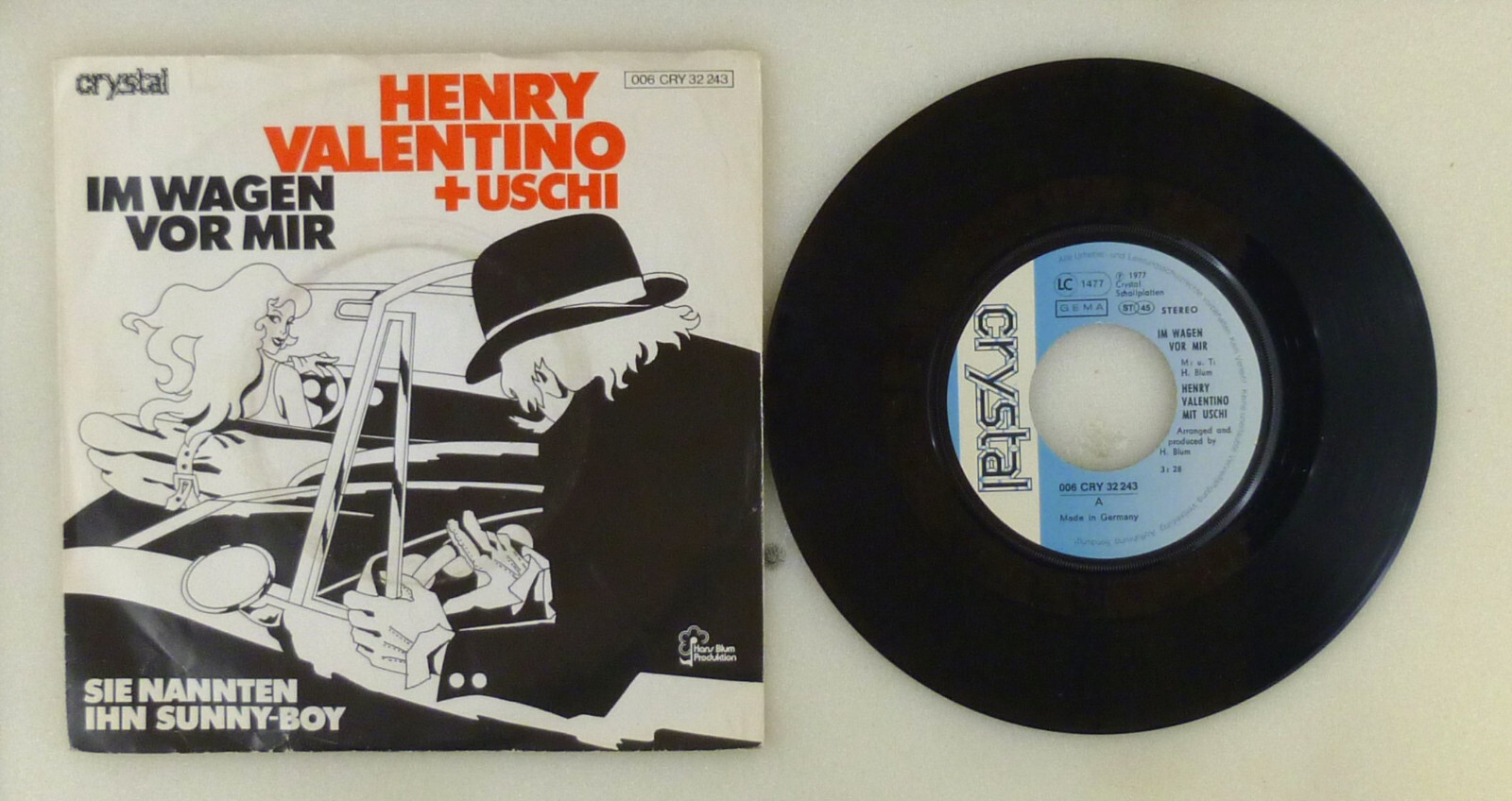 7" Single Vinyl - Henry Valentino + Uschi – Im Wagen Vor Mir - S8042 ...